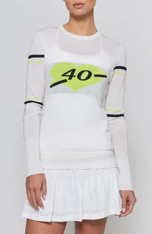 L'ETOILE SPORT 40-love Knit Pullover - White