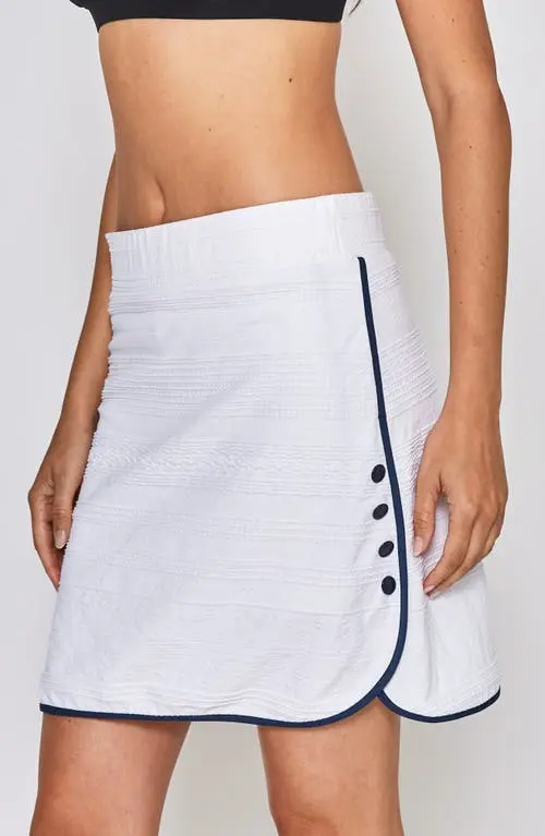 L'ETOILE SPORT Side Snap Skort - White