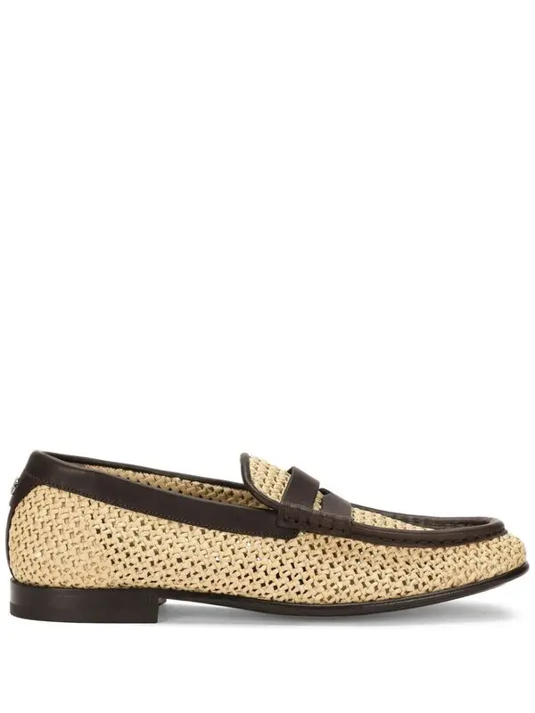 Dolce & Gabbana Raffia Loafers