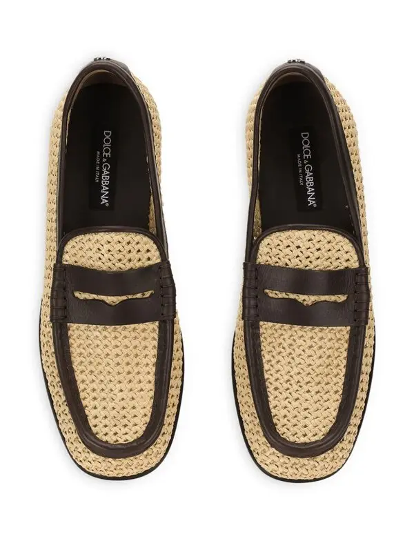 Dolce & Gabbana Raffia Loafers