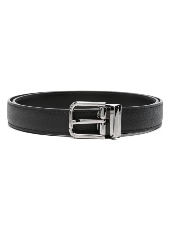 Dolce & Gabbana Logo-embossed Buckle Belt - 80999 Nero