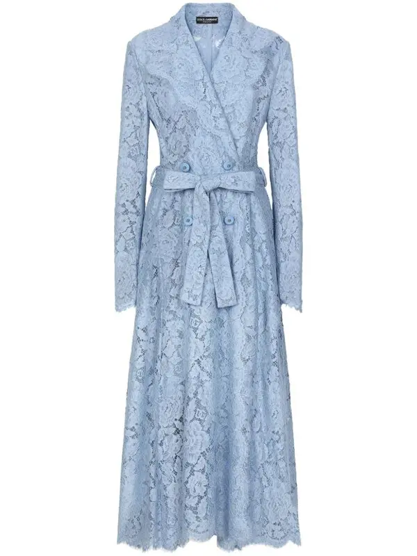 Dolce & Gabbana Dna Cordonetto-lace Trench Coat