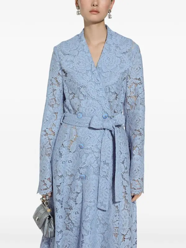 Dolce & Gabbana Dna Cordonetto-lace Trench Coat