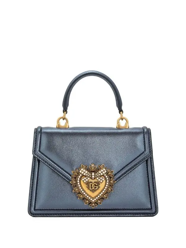 Dolce & Gabbana Small Devotion Leather Bag - Blue