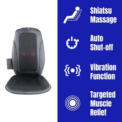 PURSONIC Shiatsu Chair Massager With Vibration