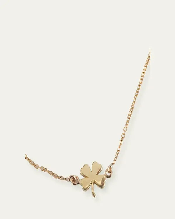 JENNIFER MEYER 18k Yellow Mini Clover Chain Bracelet