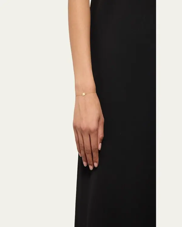 JENNIFER MEYER 18k Yellow Mini Clover Chain Bracelet