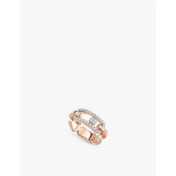 Messika Move Link Diamond Ring - Pink Gold