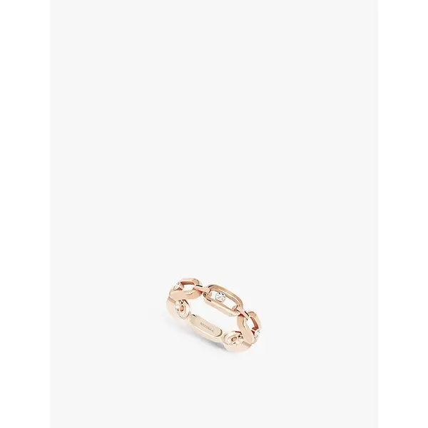 Messika Move Link Multi Diamond Ring - Pink Gold