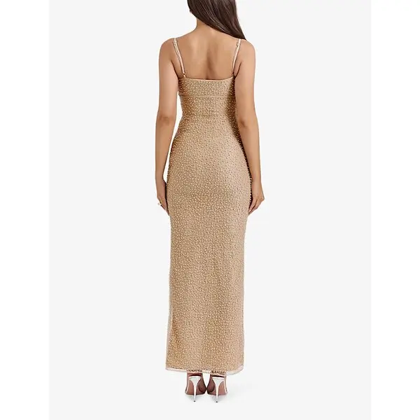 calla seapearl embellished maxi dress 'Calla' Seapearl Embellished Maxi Dress
