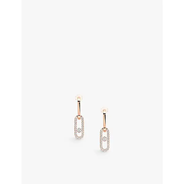 Messika 18ct Gold And 0.85ct Diamond Earrings - Pink Gold