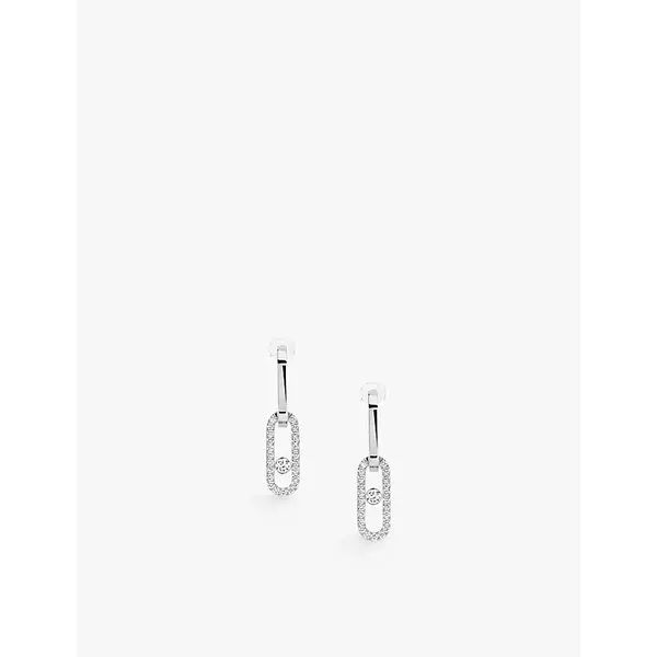 Messika 18ct Gold And 0.85ct Diamond Earrings - White Gold