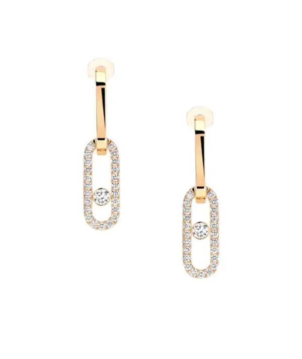 Messika 18ct Gold And 0.85ct Diamond Earrings - Yellow Gold