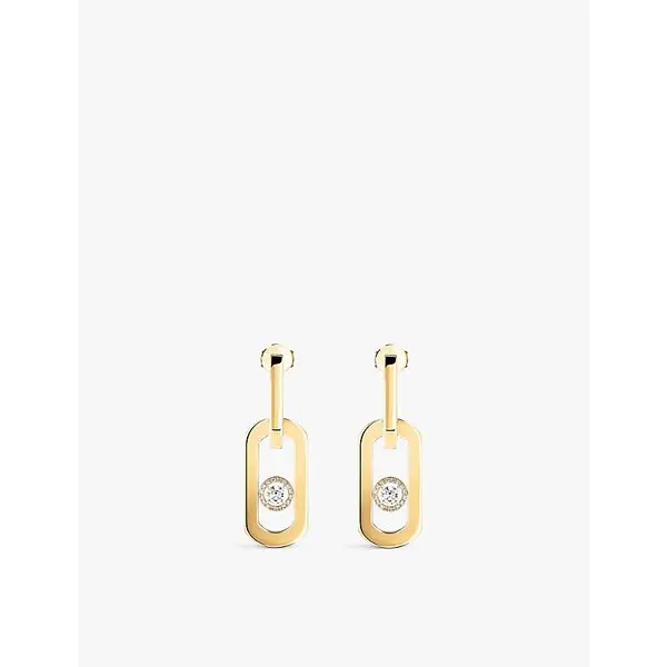 Messika So Move Xl 18ct Gold And Diamond Earrings - Yellow Gold