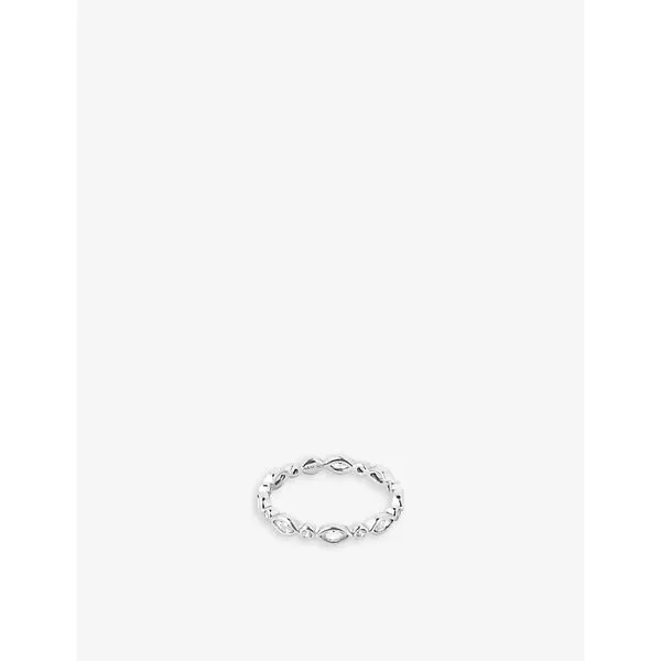 ASTRID & MIYU Navette Rhodium-plated Ring - Silver