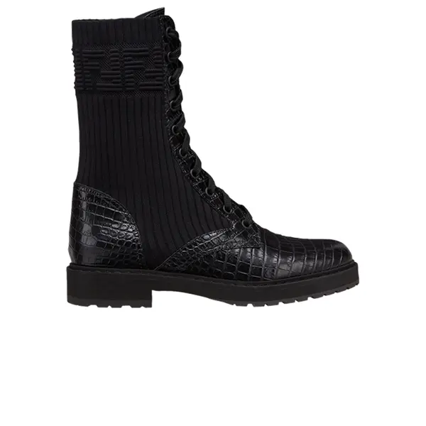 Fendi Ff Rockoko Biker Boot