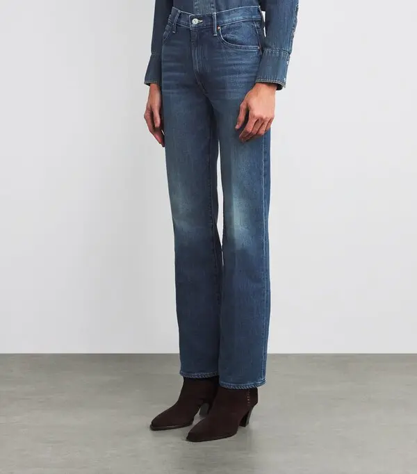 MOTHER The Kick It Straight Leg Jeans - Blue