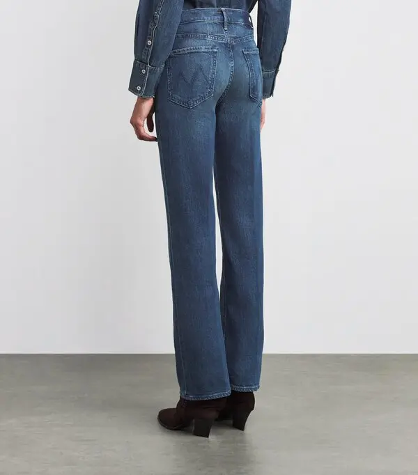MOTHER The Kick It Straight Leg Jeans - Blue