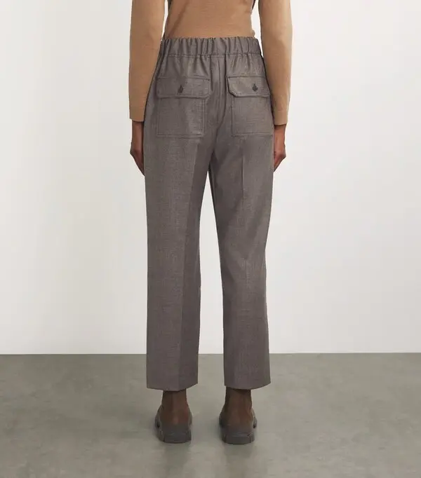 Max Mara Straight Tailored Trousers - Brown