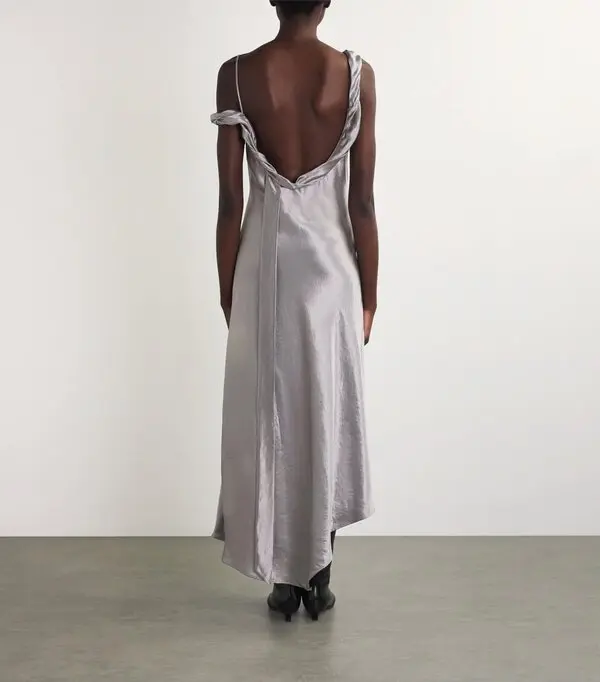 Camilla And Marc Satin Glacier Dress In Silver - 77% Off | Editorialist