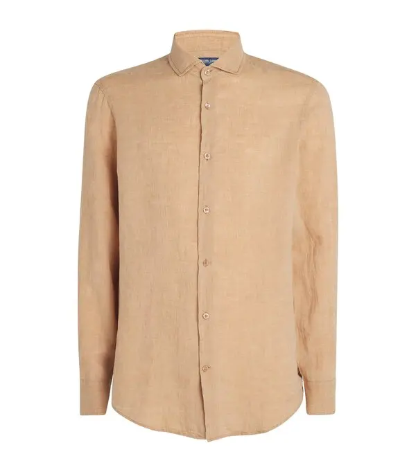 Frescobol Carioca Linen Antonio Shirt - Orange