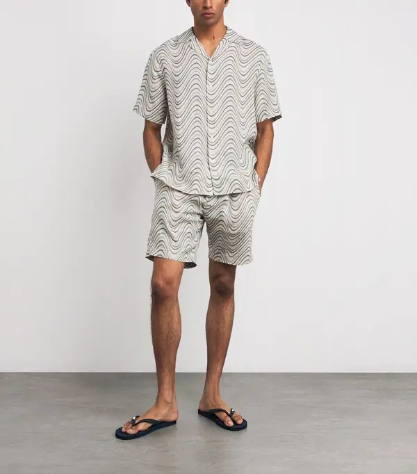 Frescobol Carioca Linen Roberto Shirt - Blue