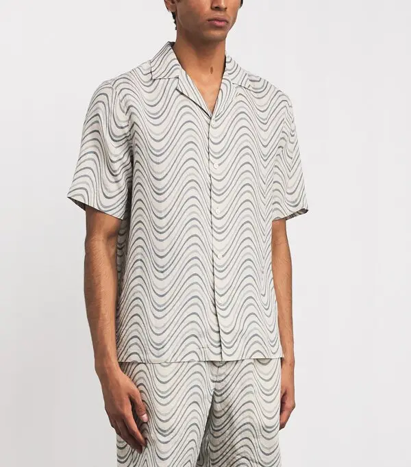 Frescobol Carioca Linen Roberto Shirt - Blue