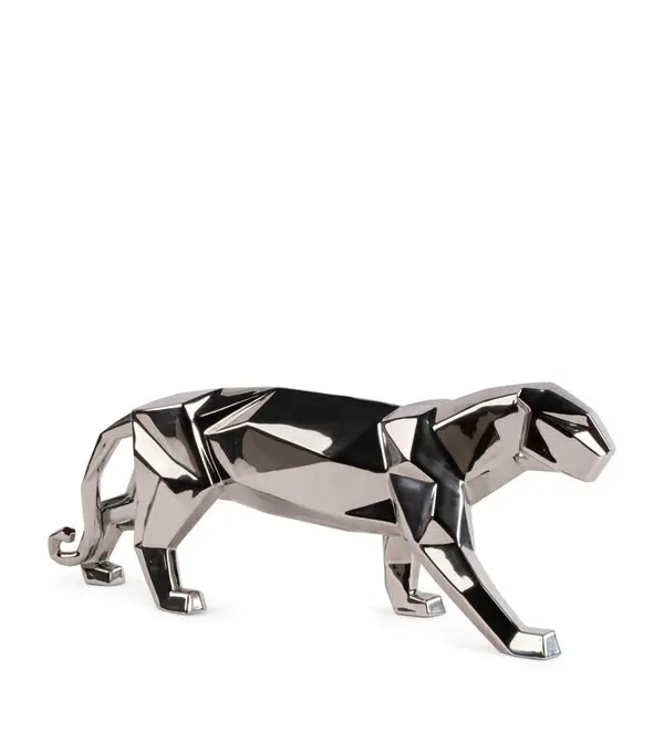 LLADRO Porcelain Panther Figurine - Silver