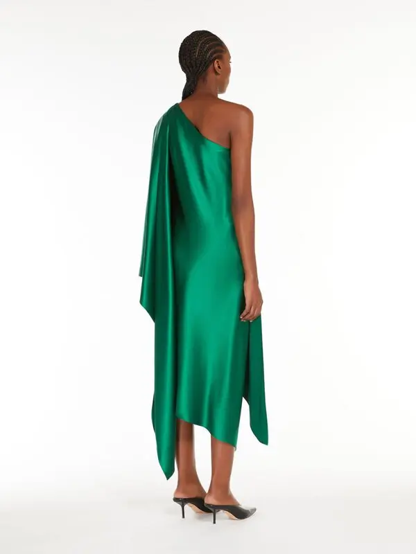 Max Mara One-shoulder Silk Dress