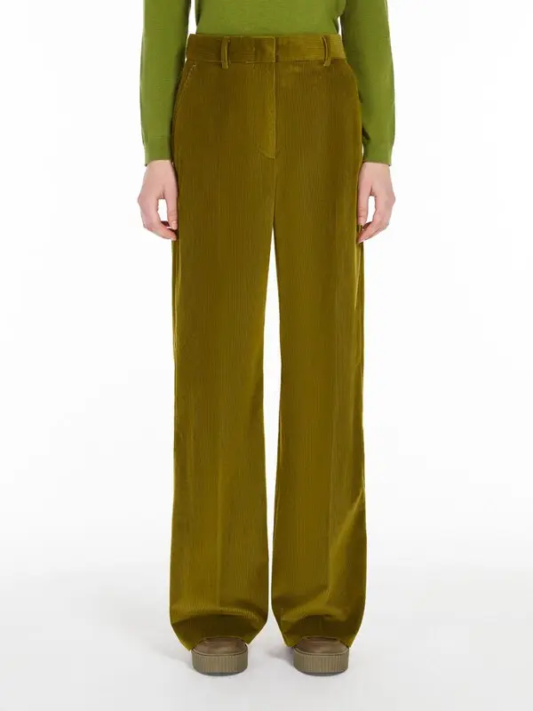 Max Mara Wide-leg Velvet Trousers