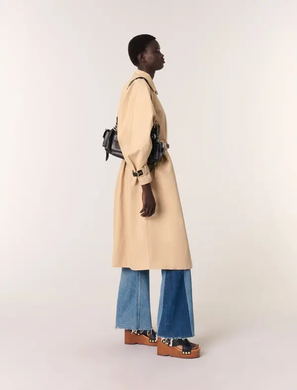 Maje Cotton Long Trench Coat