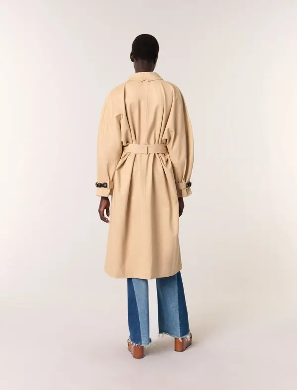 Maje Cotton Long Trench Coat