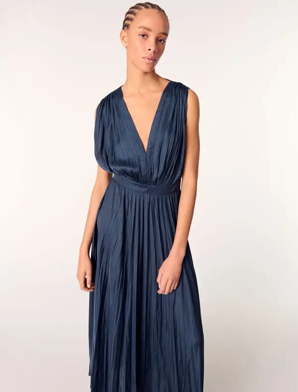Maje Pleated Maxi Dress