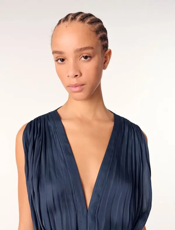 Maje Pleated Maxi Dress
