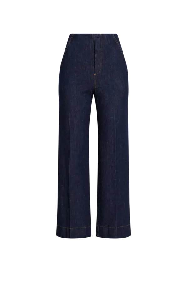 Scanlan Theodore Denim Cropped Jean - Indigo.b