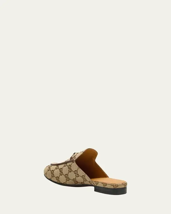 Gucci Princetown Gg Canvas Loafer Mules