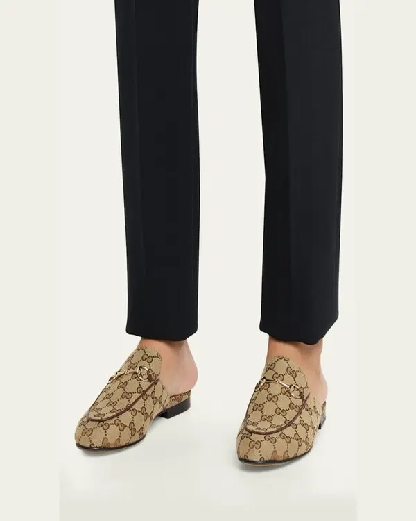 Gucci Princetown Gg Canvas Loafer Mules