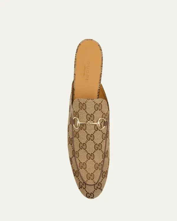 Gucci Princetown Gg Canvas Loafer Mules