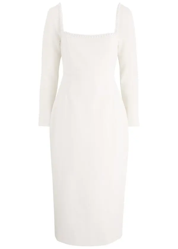 Oddmuse Embellished Midi Dress - White