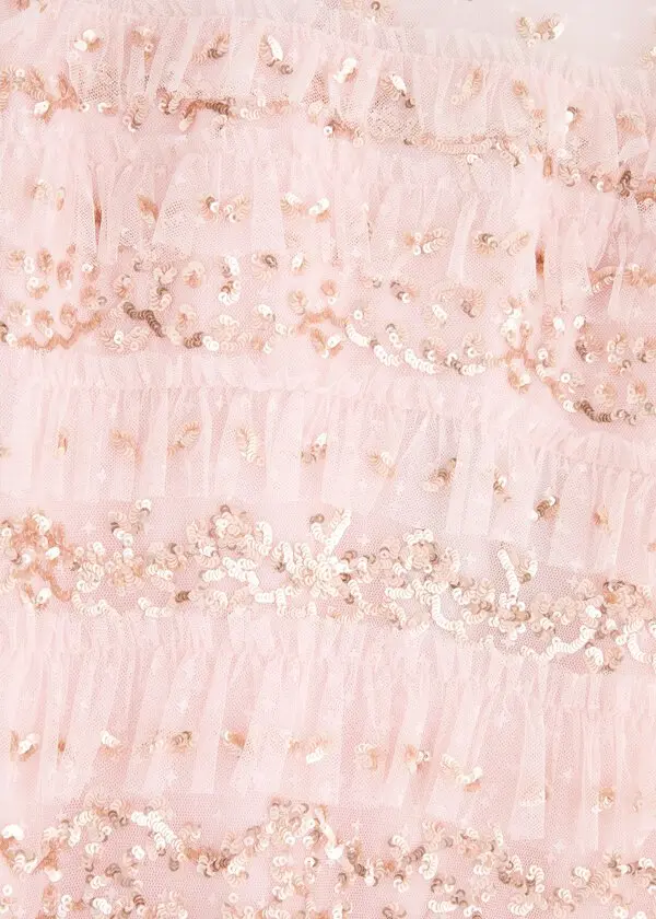 NEEDLE & THREAD Embellished Ruffled Tulle Gown