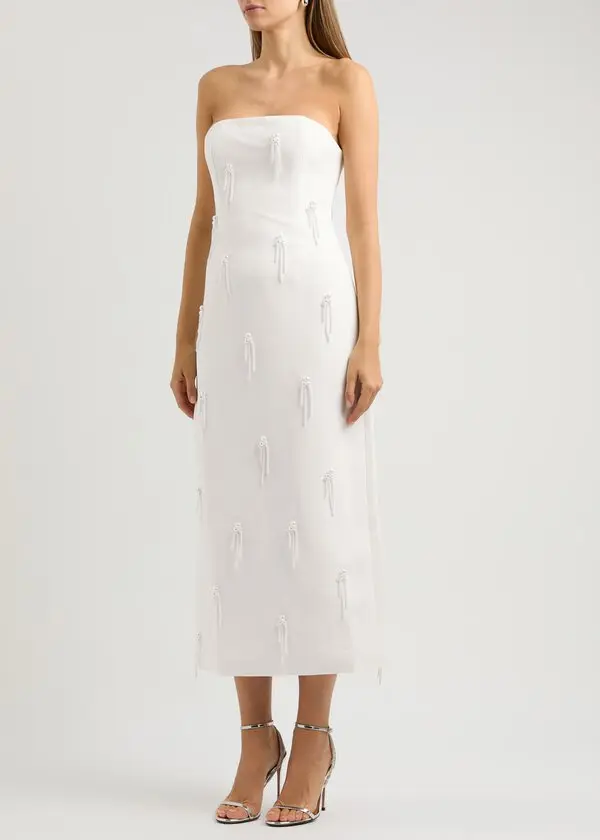 Oddmuse Embellished Strapless Midi Dress