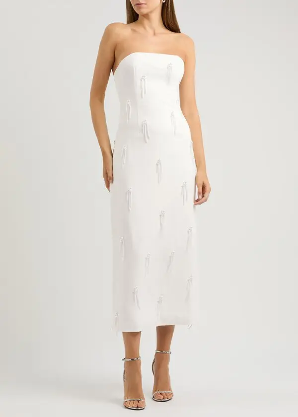 Oddmuse Embellished Strapless Midi Dress