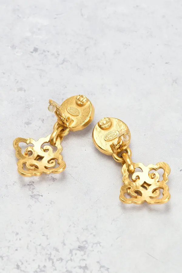Chanel 1997 Coco Mark Clip-on Earrings