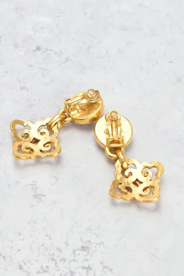 Chanel 1997 Coco Mark Clip-on Earrings