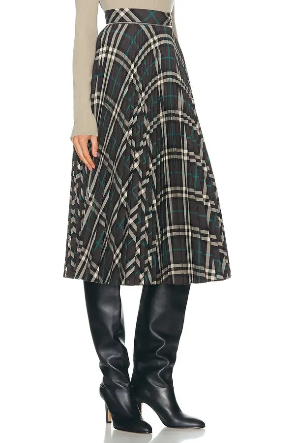 Burberry Pleated Midi Skirt