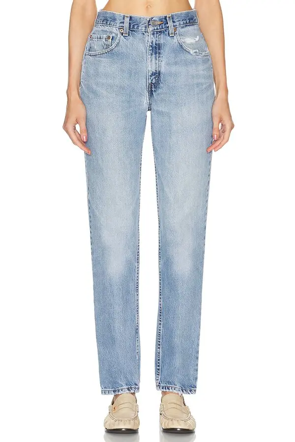 ALIGRACE Vintage High Rise Slim Straight Jeans