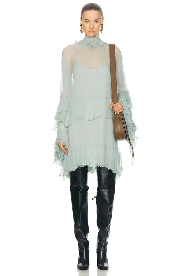 green chloe dress Chloe dress