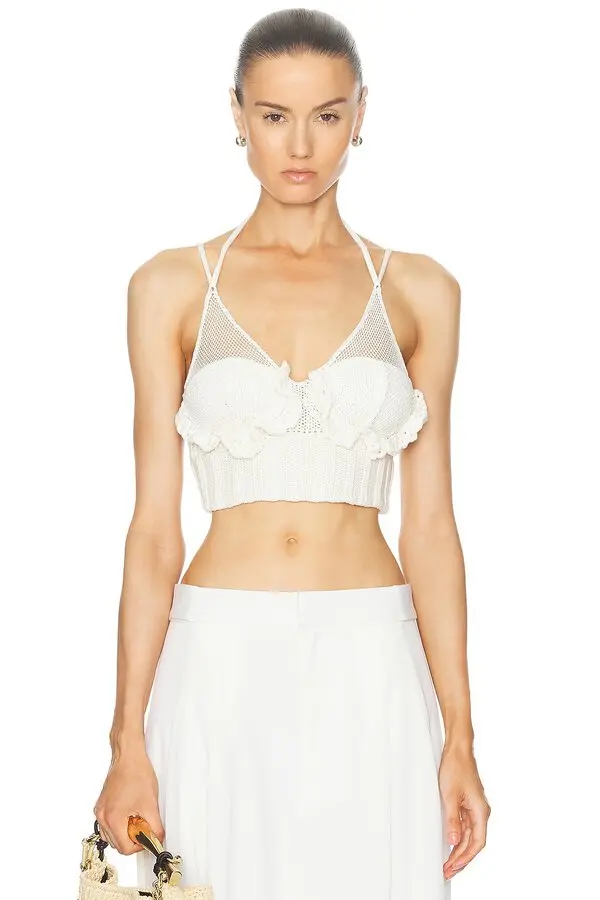 AISLING CAMPS Wave Bra Top - Ivory