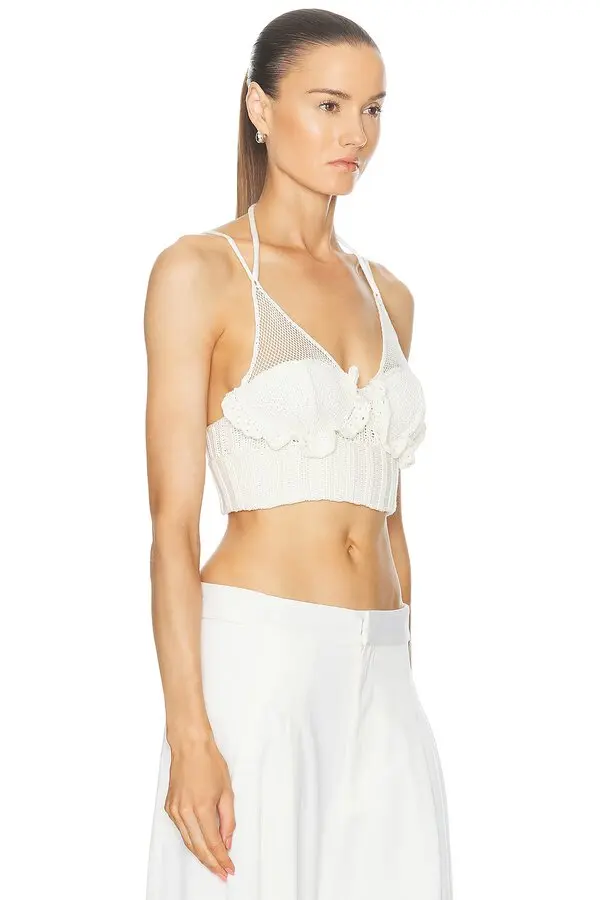 AISLING CAMPS Wave Bra Top - Ivory