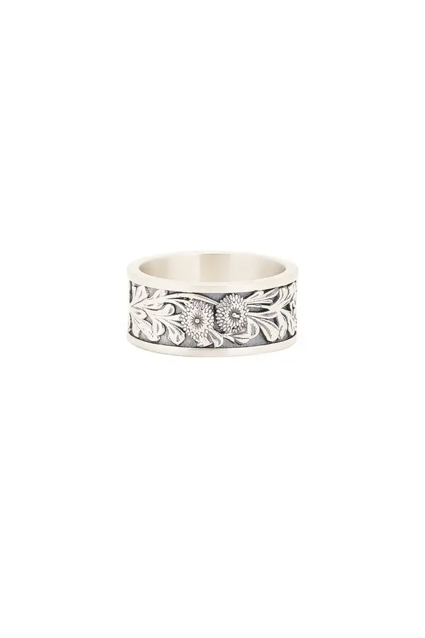 SERGE DENIMES Kabuto Ring In Metallic